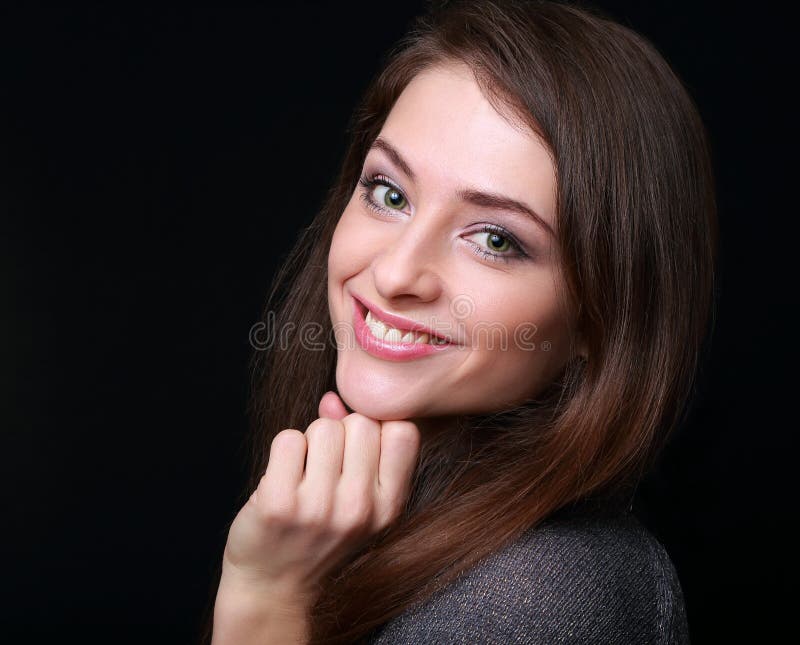 Successful Woman with Hand Under Stock Image - Image of lifestyle, girl ...