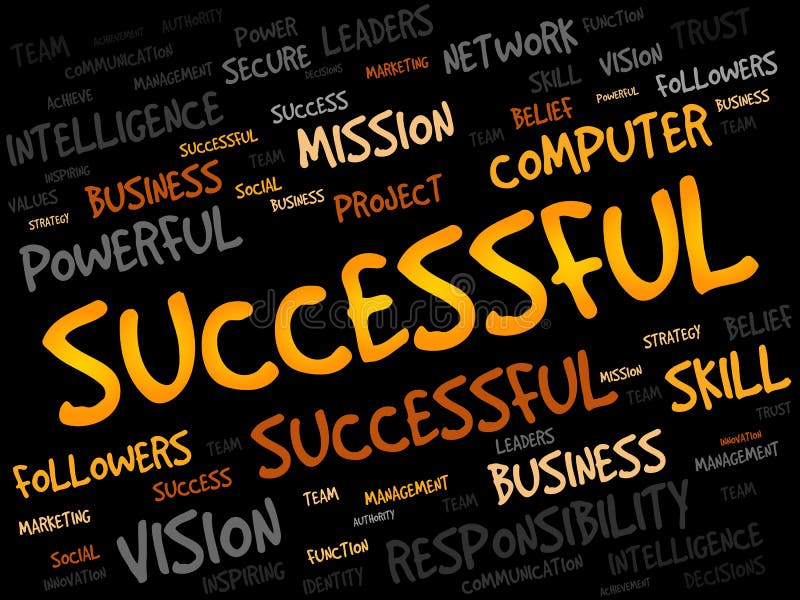 SUCCESSFUL word cloud stock illustration. Illustration of improvement ...