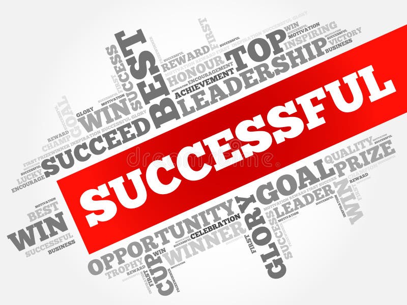 SUCCESSFUL Word Cloud Collage Stock Illustration - Illustration of ...