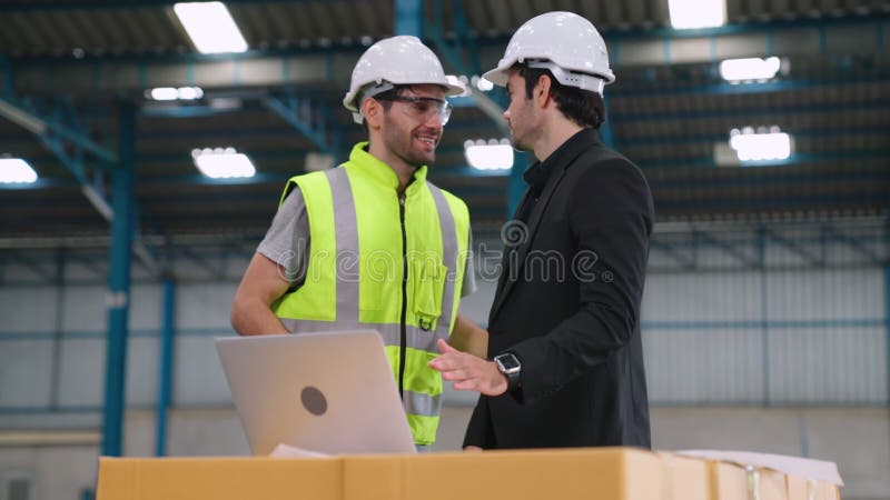 Successful Work Partner Handshake Showing Project Success . Stock Video ...