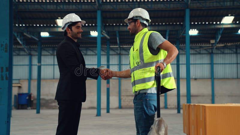 Successful Work Partner Handshake Showing Project Success . Stock ...