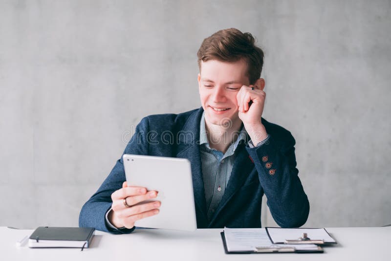 Successful Young Ambitious Company Worker Stock Image - Image of ...