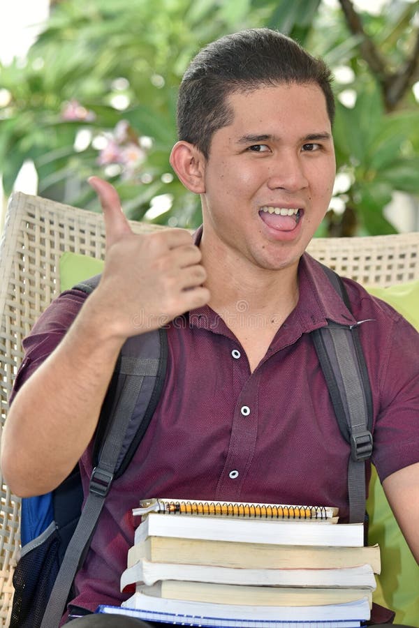 Successful Young Asian Student Stock Image - Image of university, young ...