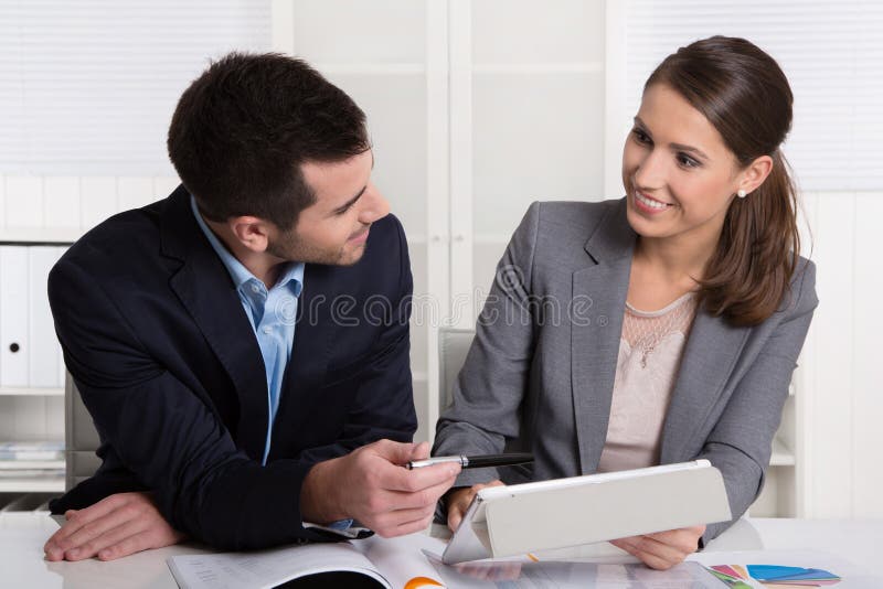 Successful Young Business People Working in a Team. Stock Image - Image ...