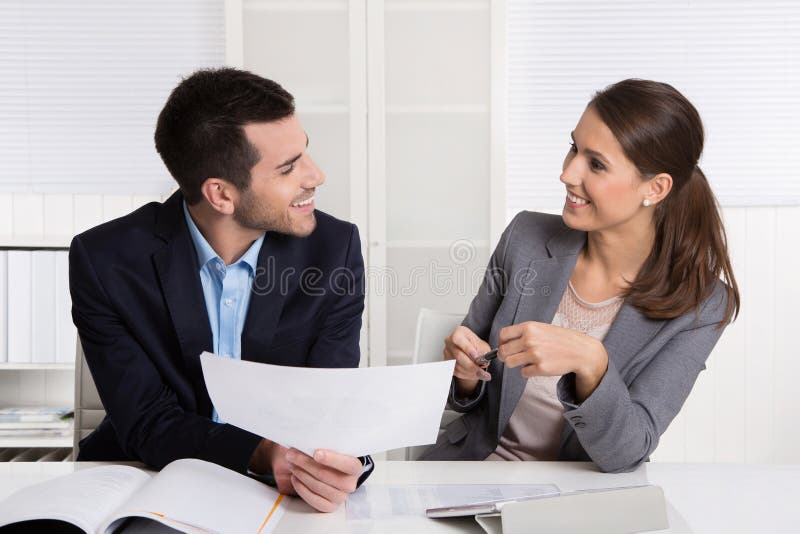 Successful Young Business People Working in a Team. Stock Photo - Image ...