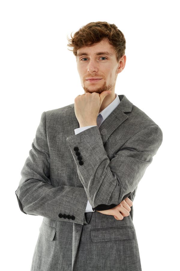 Successful Young Businessman Stock Image - Image of isolated, male ...