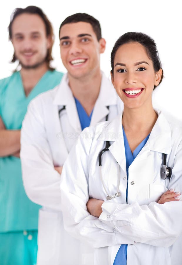 Happy Smiling Doctor Physician Team Stock Photo - Image of nurse ...
