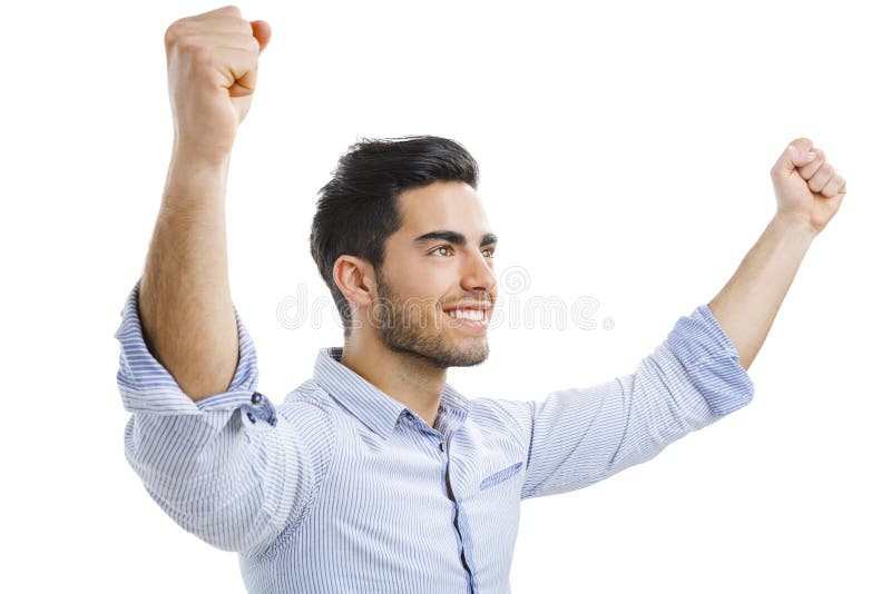 Successful young man stock photo. Image of success, hispanic - 58604666