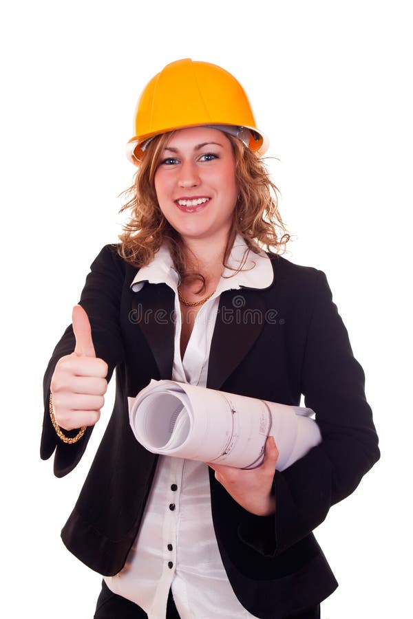 Successfull Architect Woman Stock Image - Image of sketch, hands: 13808067