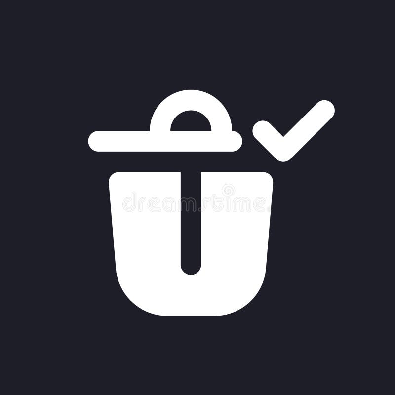 Successfully Deleted White Pixel Perfect Solid Ui Icon Stock Vector ...