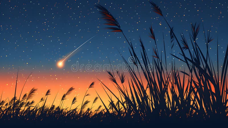 Successfully Set Off in the Starry Sky Stock Photo - Image of glowing ...