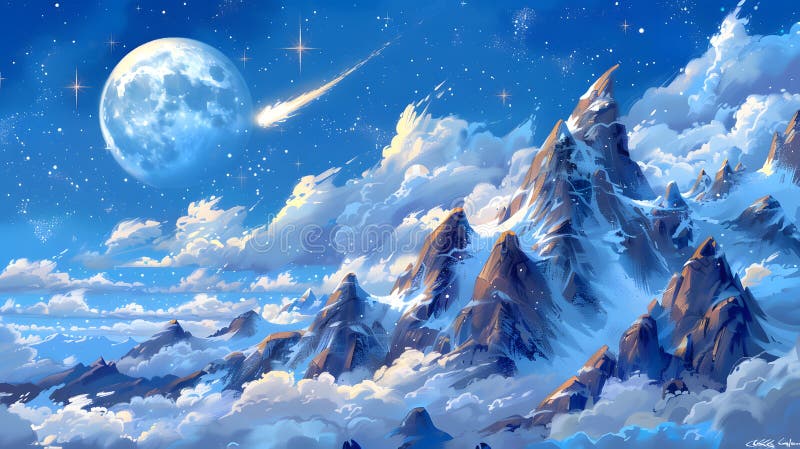 Successfully Set Off in the Starry Sky Stock Image - Image of blue ...