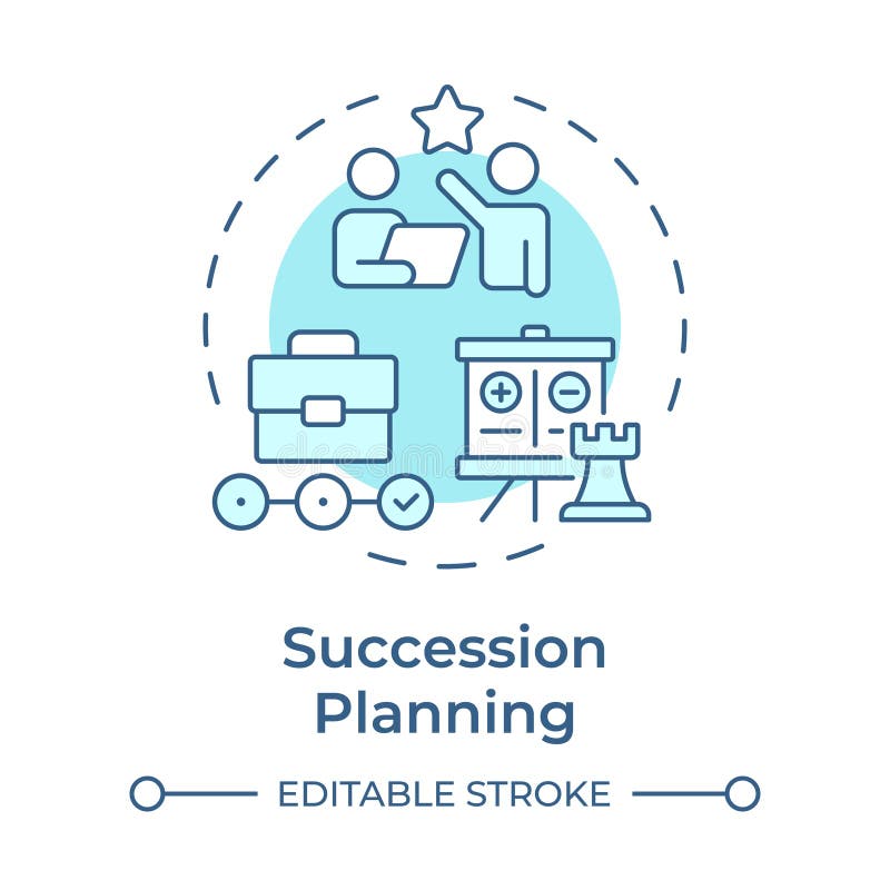 Succession Planning Soft Blue Concept Icon Stock Illustration ...