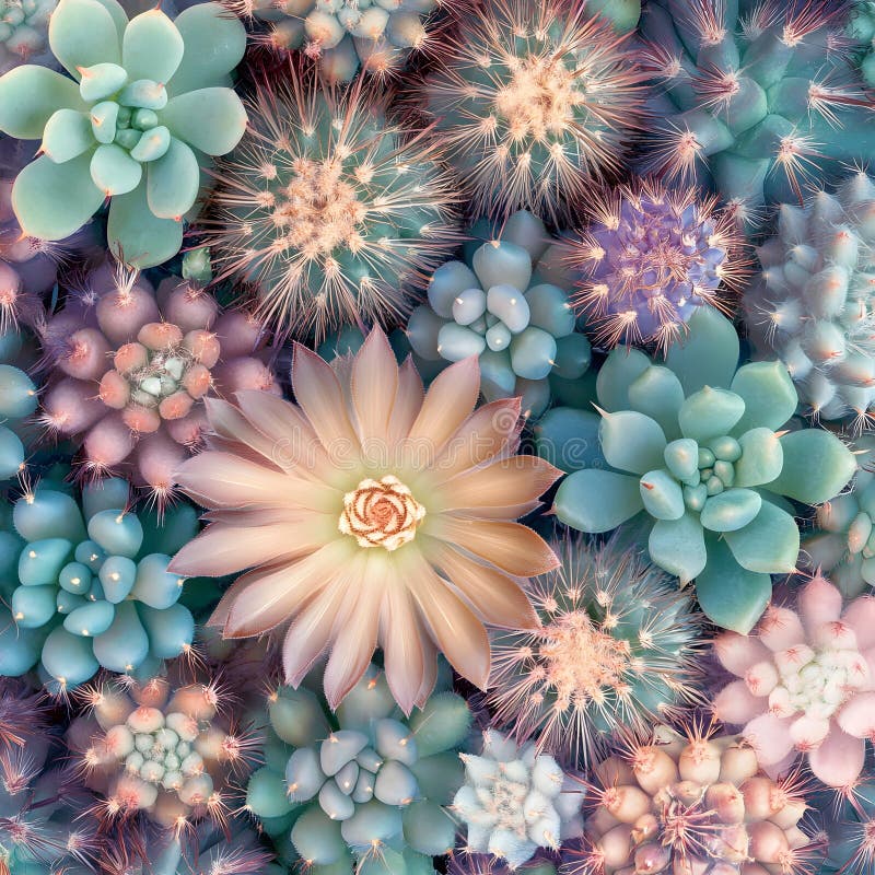 Succulent Close Up Macro Shoot Background. Succulent Background. Stock ...