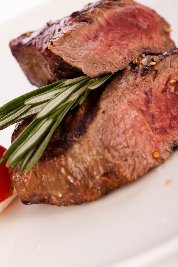 Succulent Medium Rare Beef Steak Stock Photo - Image of nutritious ...
