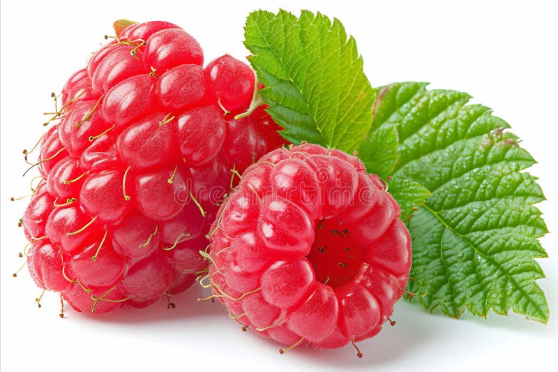 Succulent Raspberry Fruit Isolated on White Background Exceptional ...