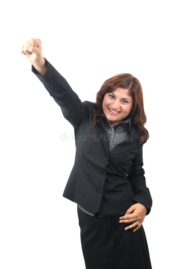 Sucess! stock image. Image of female, customer, indian - 898791