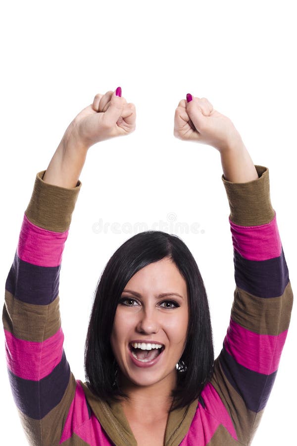 Sucess stock image. Image of eyes, caucasian, woman, attractive - 85001395