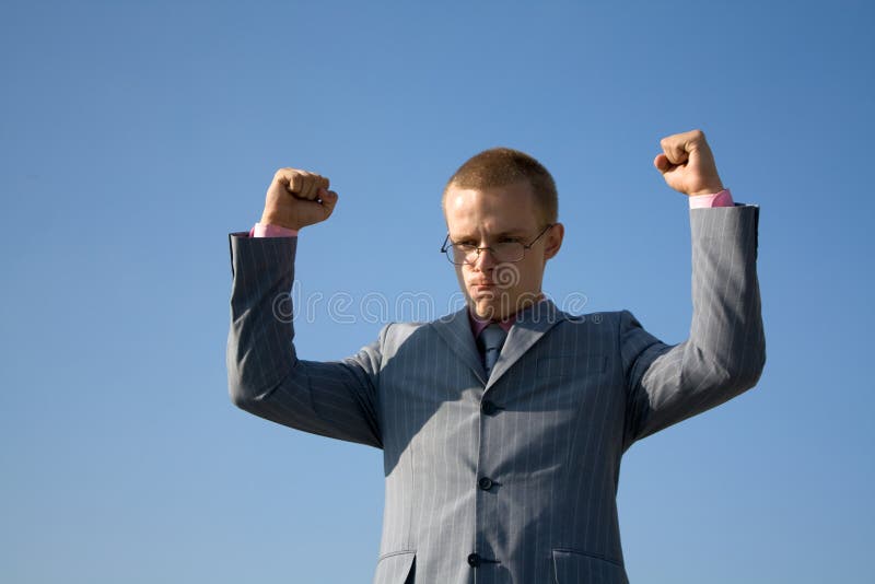 Sucessfull man stock image. Image of scene, adult, gesture - 10515013