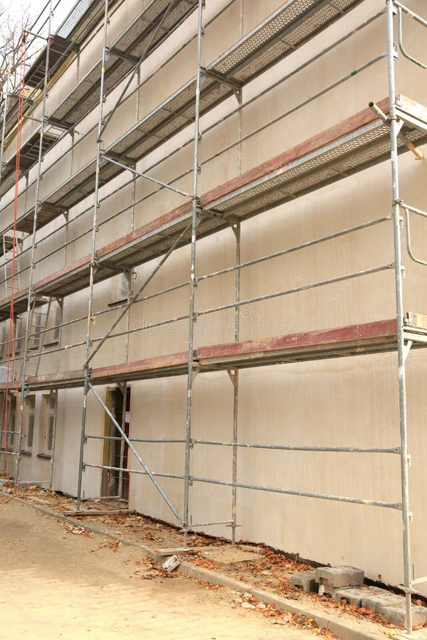 Elevation Scaffolding Intended for Large and Small Buildings. Stock ...