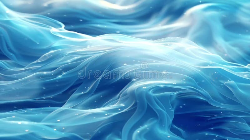 Such a Soft Visual, Dominated by Light Blue, Abstract Shapes that ...