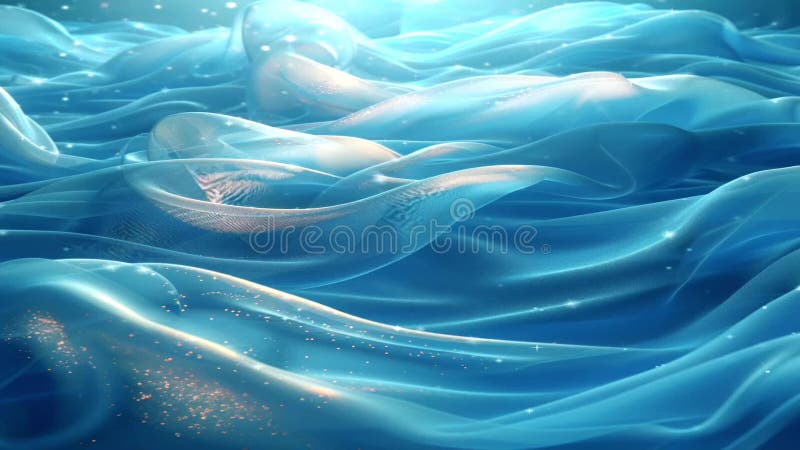 Such a Soft Visual, Dominated by Light Blue, Abstract Shapes that ...