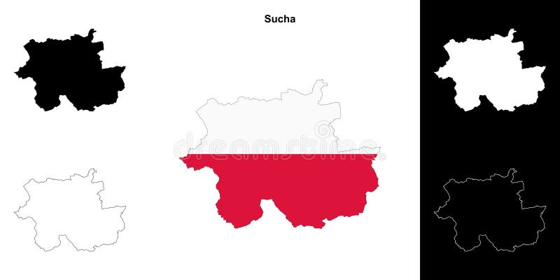 Sucha outline map stock vector. Illustration of region - 356924827