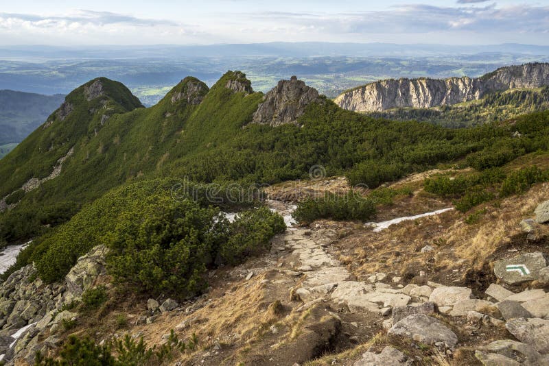 Sucha Czuba Peak in the Western Tatra Mountains Stock Image - Image of ...