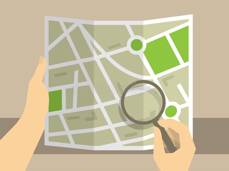 Suche auf Karte vektor abbildung. Illustration von nadelanzeige - 46599211