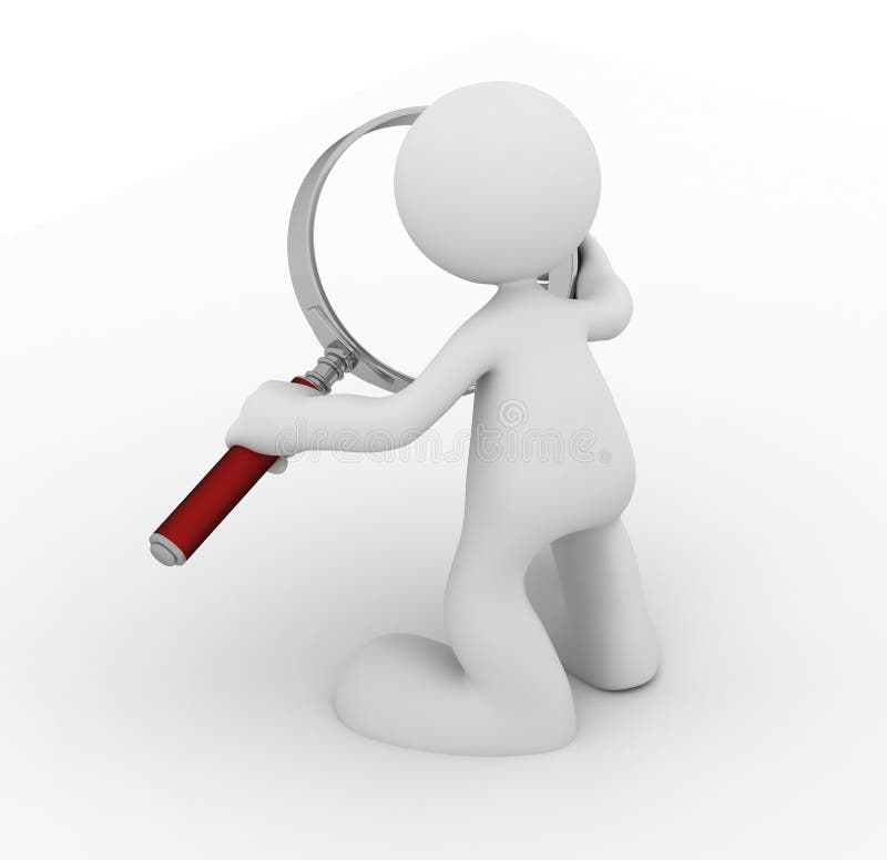 Suchen Der Illustration Des Personenkonzeptes 3d Stock Abbildung ...