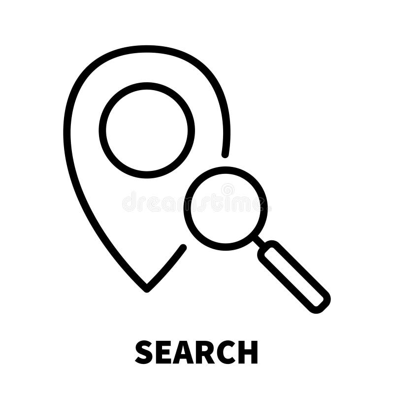 Suchen Sie Ikone Oder Logo in Der Modernen Linie Art Vektor Abbildung ...