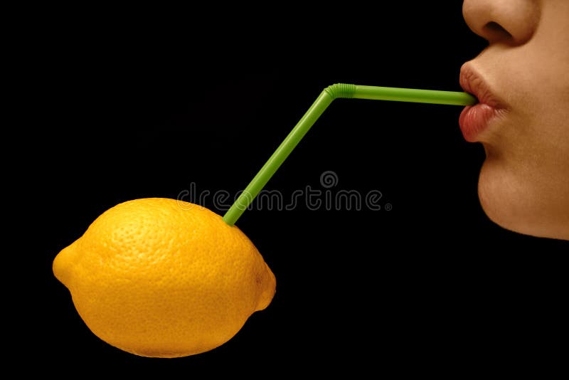 Sucking a lemon stock image. Image of lemon, florida, grocery - 155385
