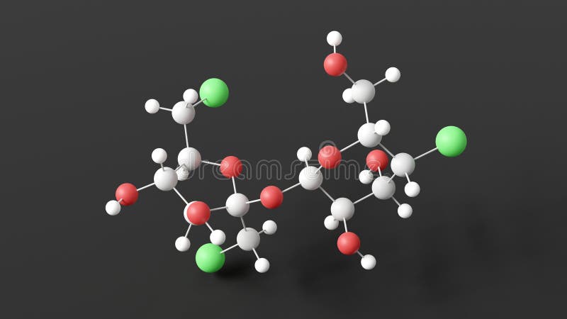Sucralose Molecular Structure, Artificial Sweetener E955, Ball and ...