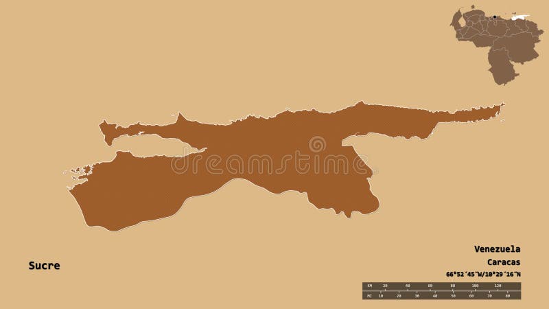 Sucre, State of Venezuela, Zoomed. Pattern Stock Illustration ...