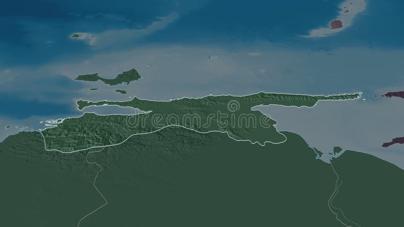 Sucre, Venezuela - Outlined. Administrative Stock Illustration ...