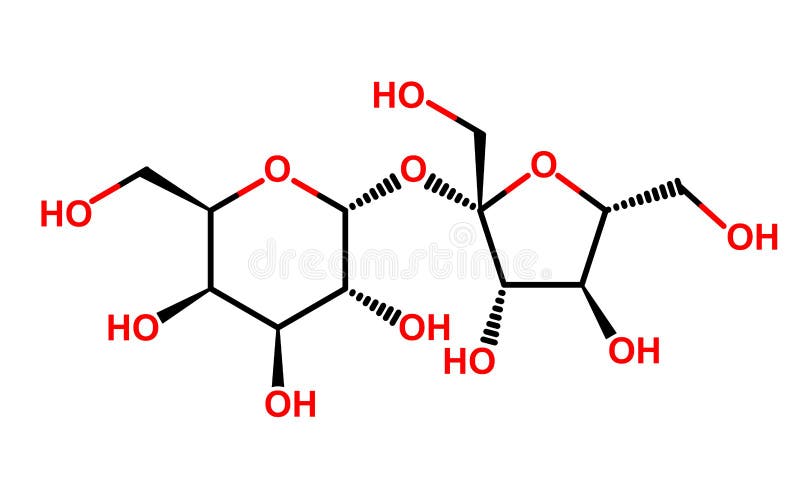 Estructura Química De La Sucrosa Stock de ilustración - Ilustración de ...
