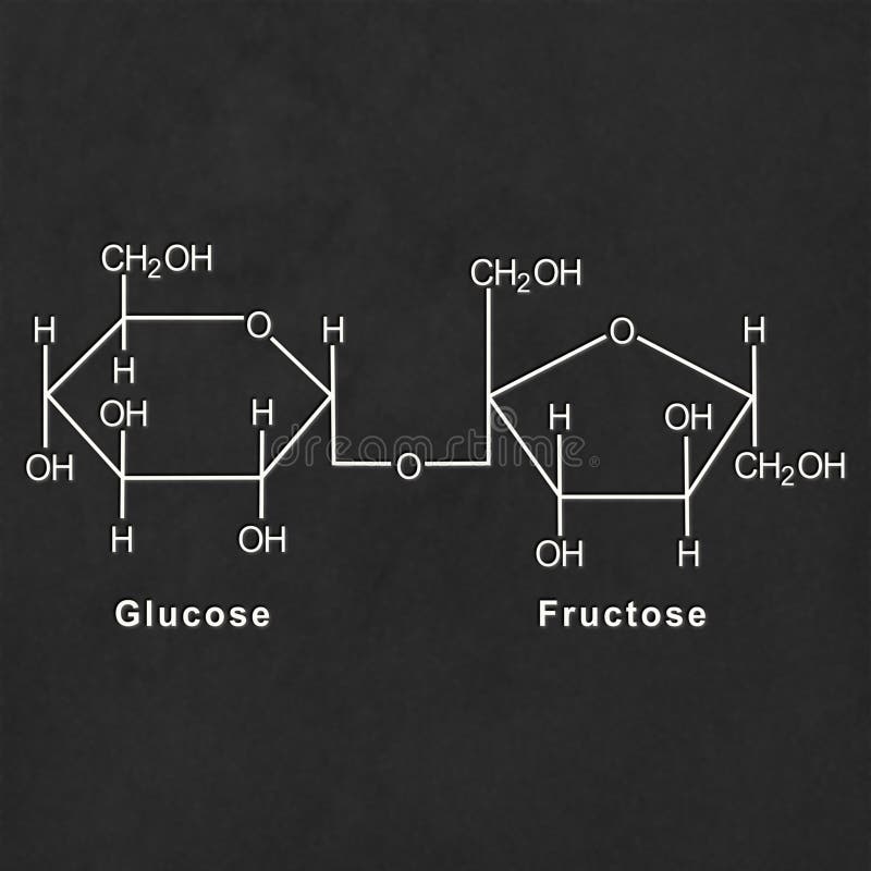 Sucrose Structural Chemical Formula Stock Illustration - Illustration ...