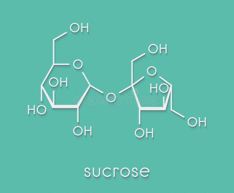 Sucrose Sugar Molecule. Also Known As Table Sugar, Cane Sugar or Beet ...