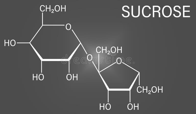 Sucrose Sugar Molecule. Also Known As Table Sugar, Cane Sugar or Beet ...