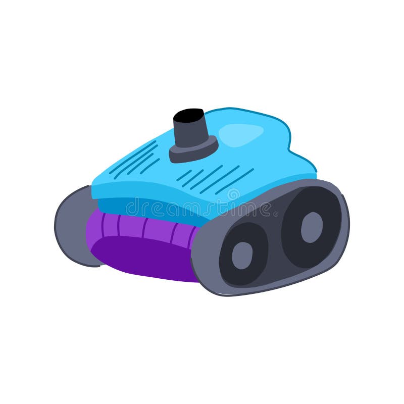 Suction Pool Cleaning Robot Cartoon Vector Illustration Stock Vector ...