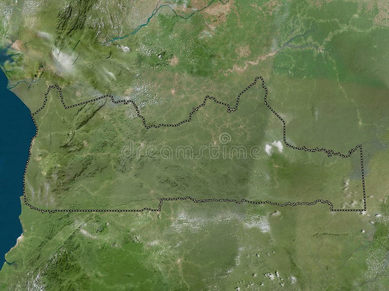 Sud, Cameroon. High-res Satellite. No Legend Stock Illustration ...
