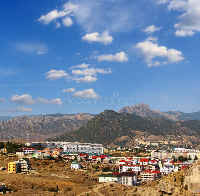 Sudak stock photo. Image of mountains, architecture, cloudy - 26532254