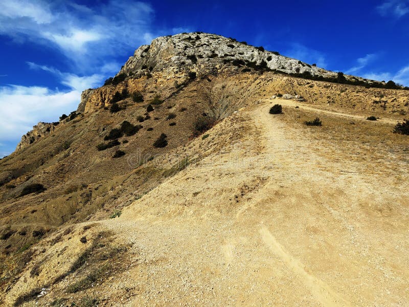 Sudak, Mount Alchak, View from the East Stock Image - Image of landmark ...