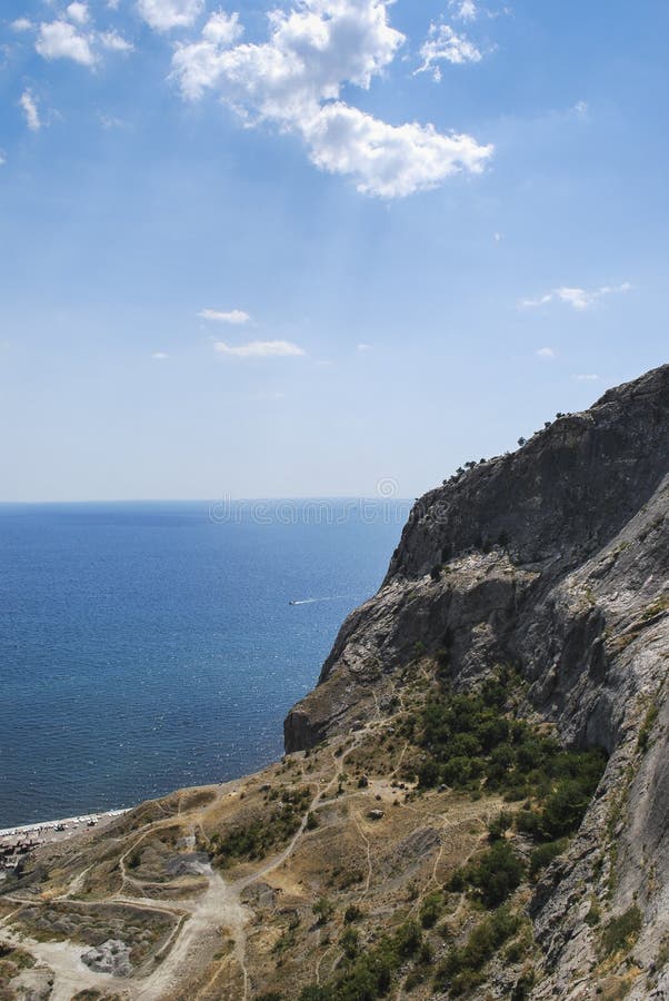 Sudak Town in Crimea stock image. Image of ocean, heights - 64815807