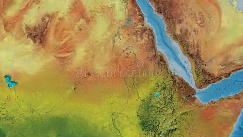 Sudan Area. Topographic Map Stock Illustration - Illustration of ...