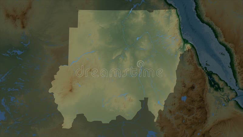 Sudan physical map