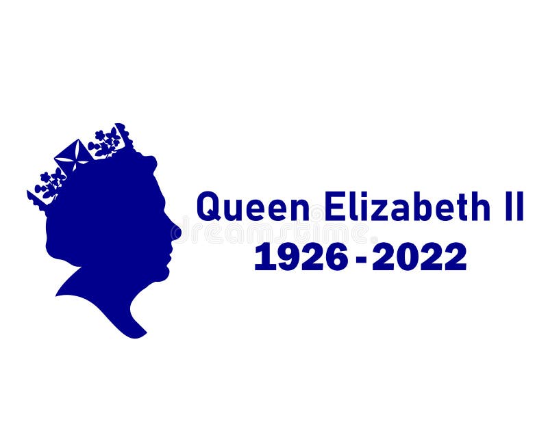 Elizabeth Queen 1926 2022 Blue Face Portrait Queen British United ...