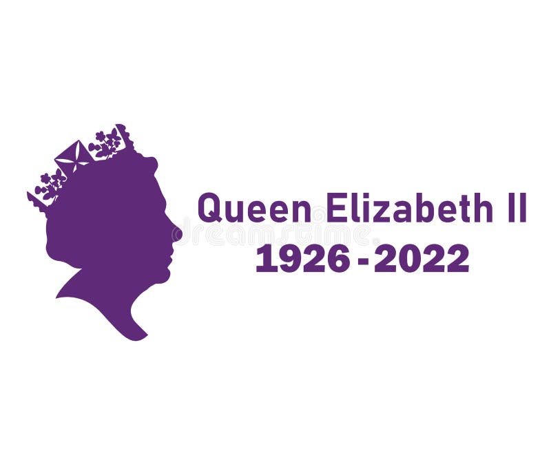 Elizabeth Queen 1926 2022 Purple Face Portrait Queen British United ...