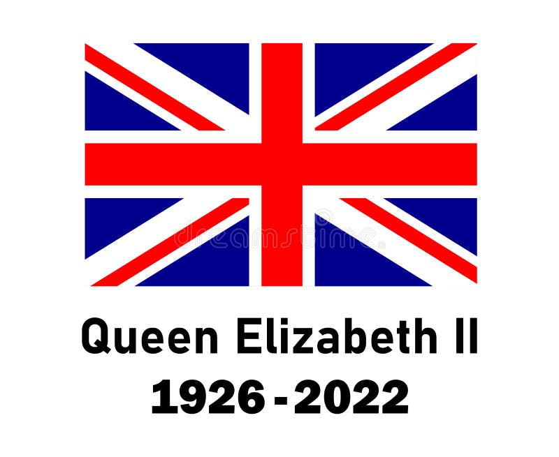 British United Kingdom Flag and Queen Elizabeth 1926 2022 Black ...