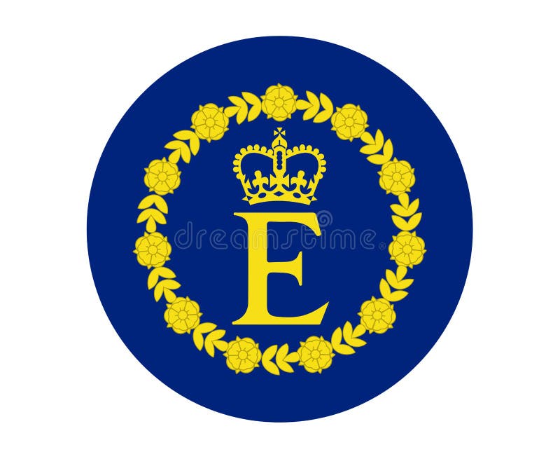 Personal Flag Icon of Queen Elizabeth British United Kingdom Emblem ...